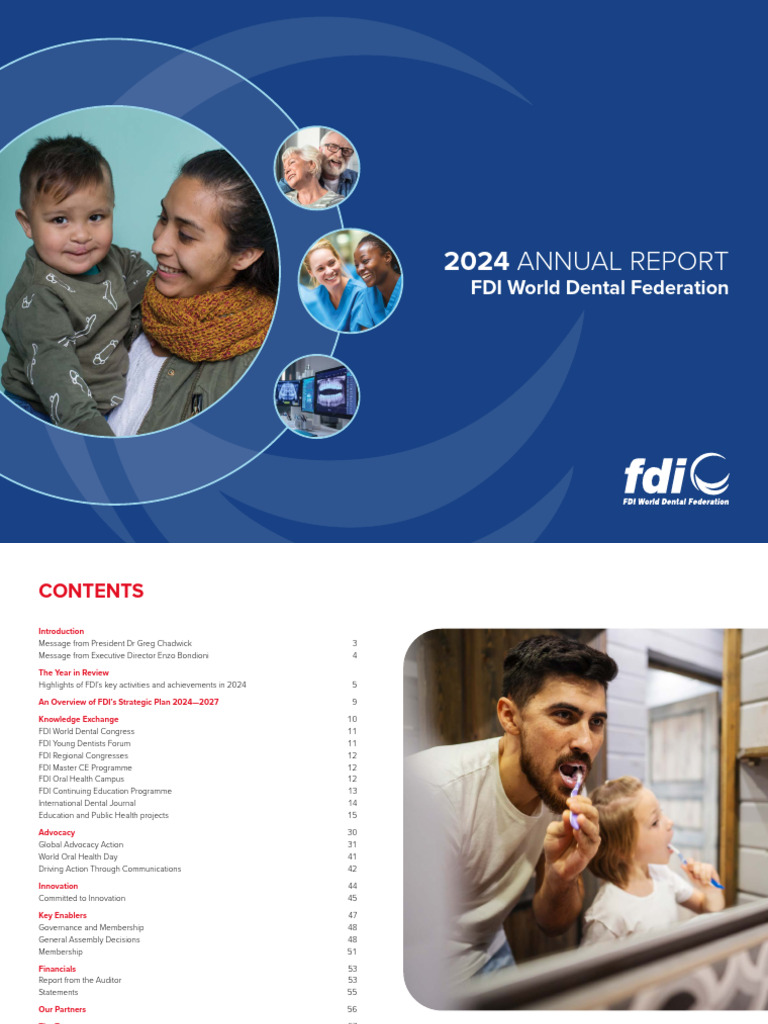 FDI 2024 Annual Report on Oral Health | PDF | Dentistry | World Health ...