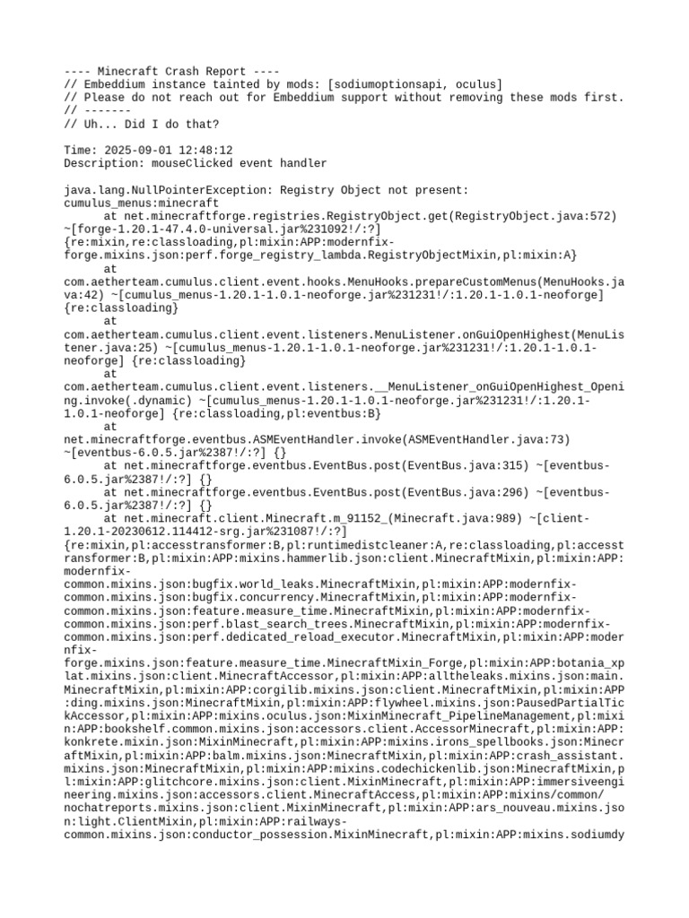 Crash 2025 09 01 - 12.48.12 Client | PDF | Software Development | Object (Computer Science)
