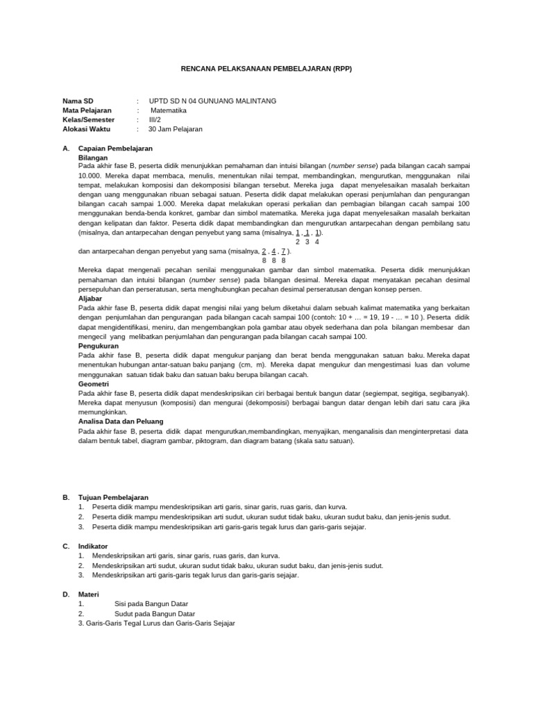 Modul Ajar Matematika Bab 4 | PDF