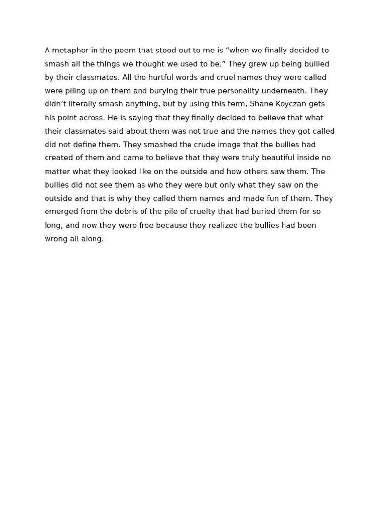 To This Day Metaphor | PDF