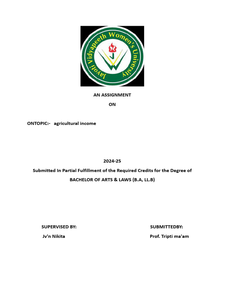 Understanding Agricultural Income Tax | PDF | Taxes | Capital Gains Tax