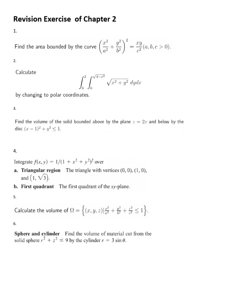 Revision Exercise of Chapter 2 - 2 Answer | PDF