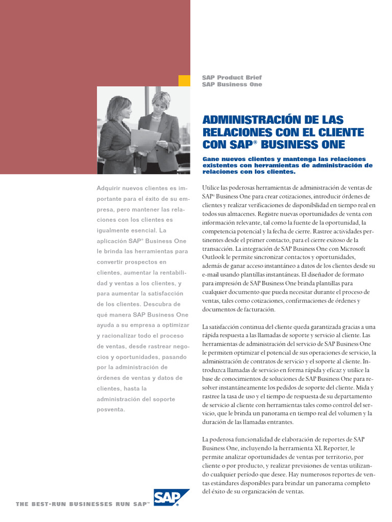 SAP Business One - CRM - Esp | PDF | Microsoft | Microsoft Outlook