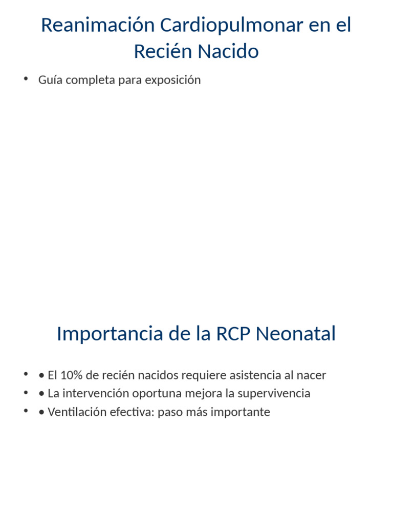 RCP Neonatal EXPOSICION | PDF