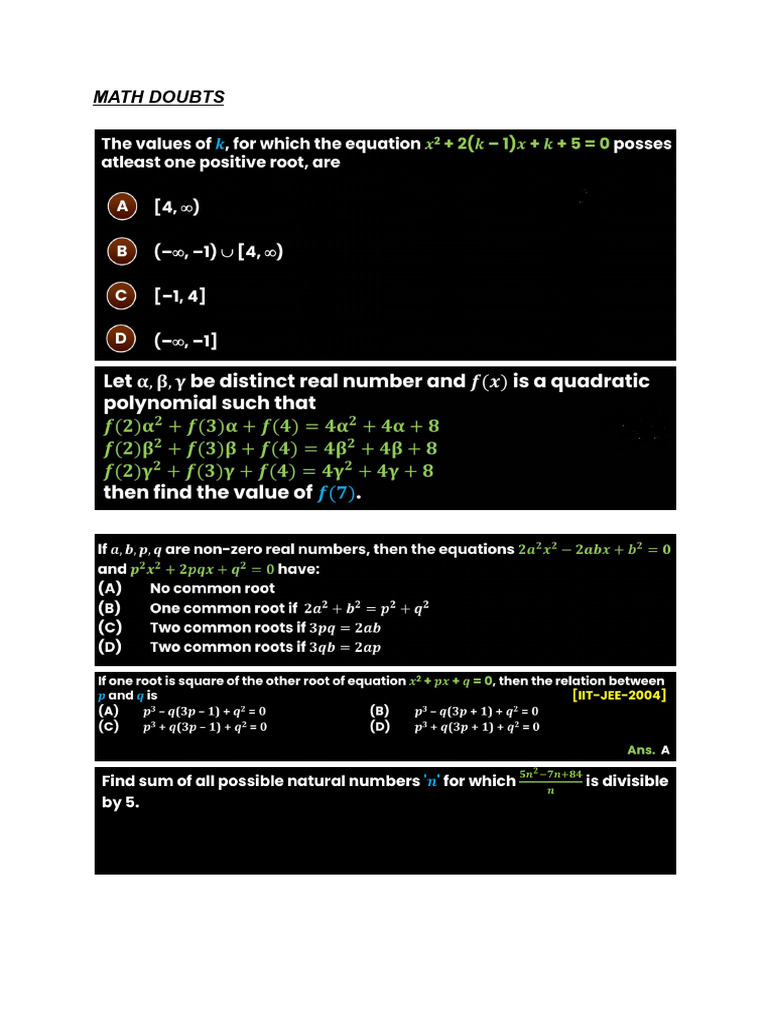 Math Doubts | PDF