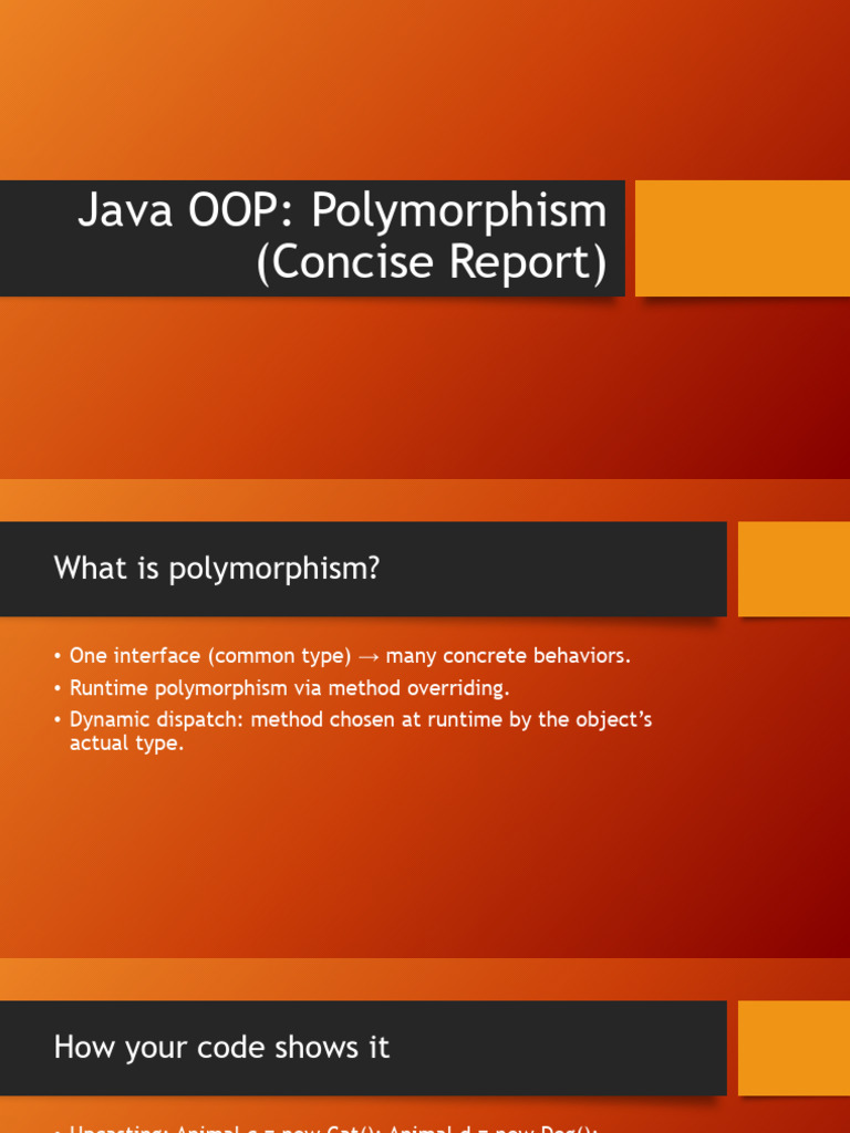 Java OOP-6 Polymorphism | PDF