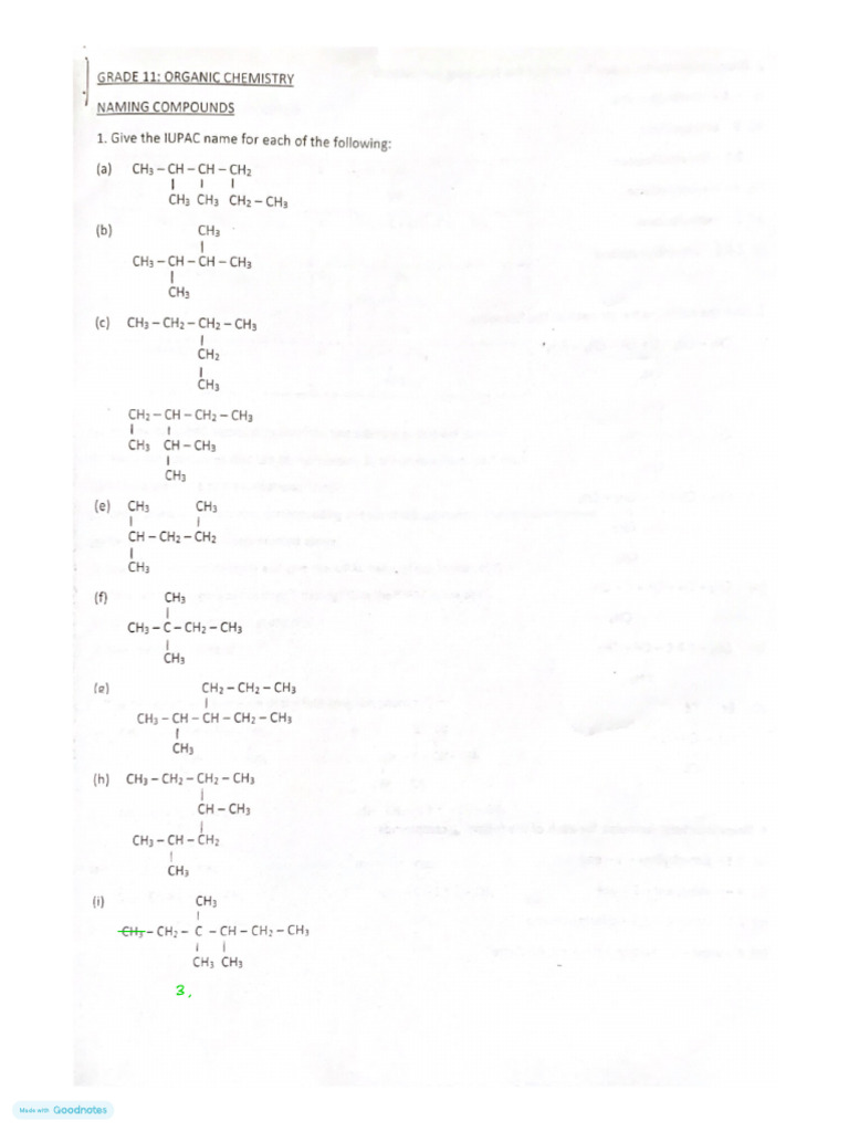 Grade 11 Organic Chemistry | PDF