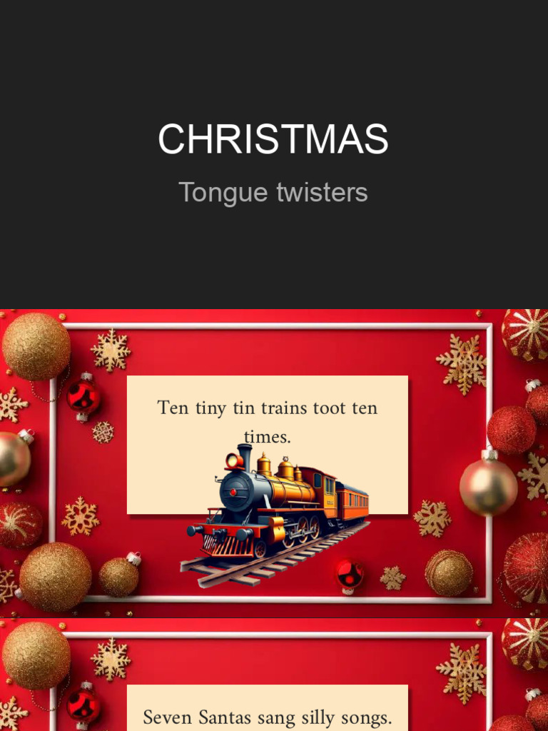 CHRISTMAS Tongue Twisters | PDF