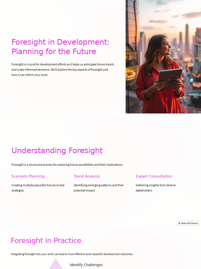 Foresight in Development Planning For The Future | PDF