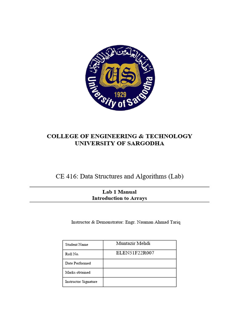 Lab Manual 1 | PDF | Software Engineering | Computer Programming
