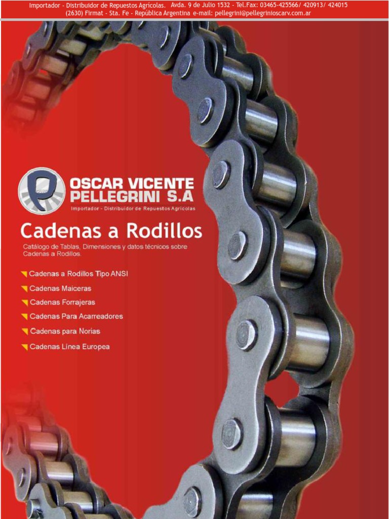 Catálogo de Cadenas a Rodillos Agrícolas | PDF | Calidad (comercial ...