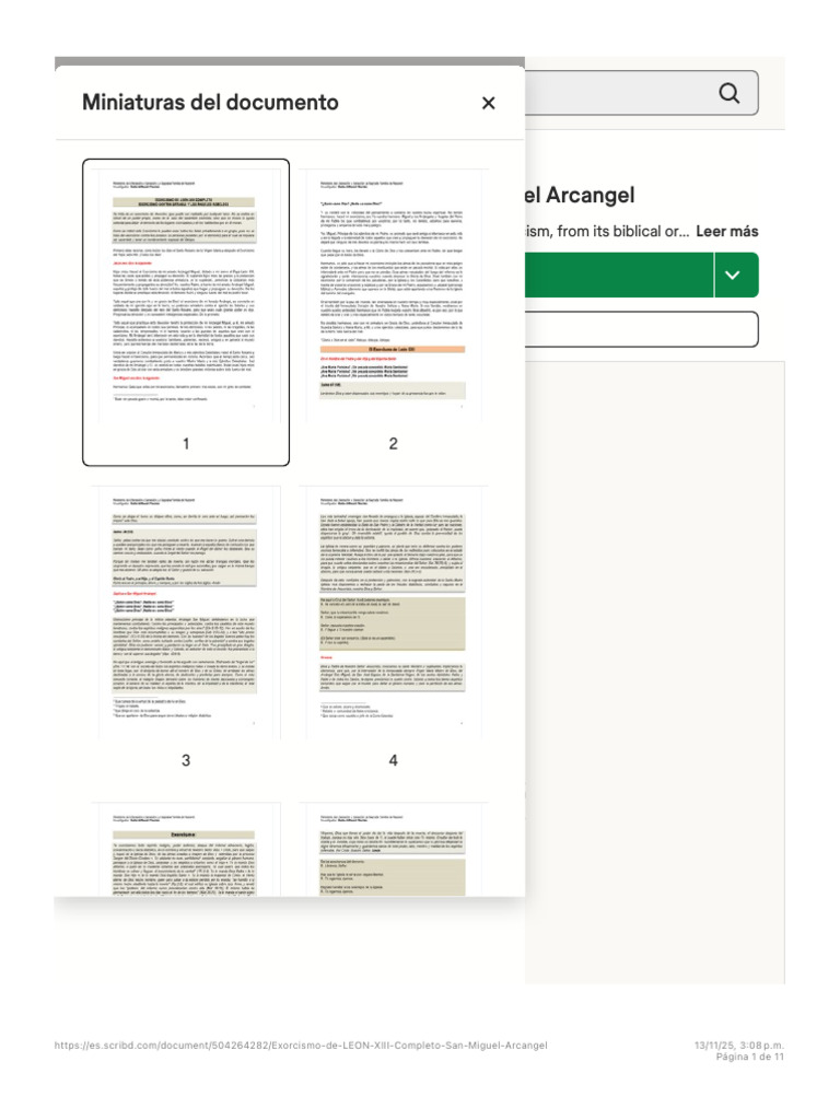 Exorcismo de LEÓN XIII Completo - San Miguel Arcangel PDF Miguel (Arcángel) | PDF