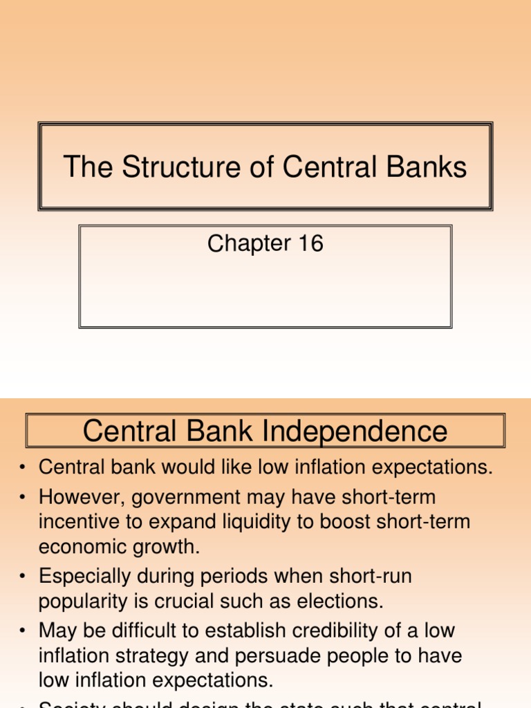 The Structure of Central Banks | PDF | Inflation Targeting | Monetary ...