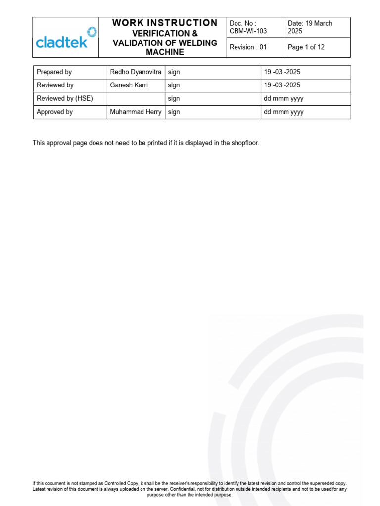 WI-103 Work Instructions | PDF | Calibration | Quantity