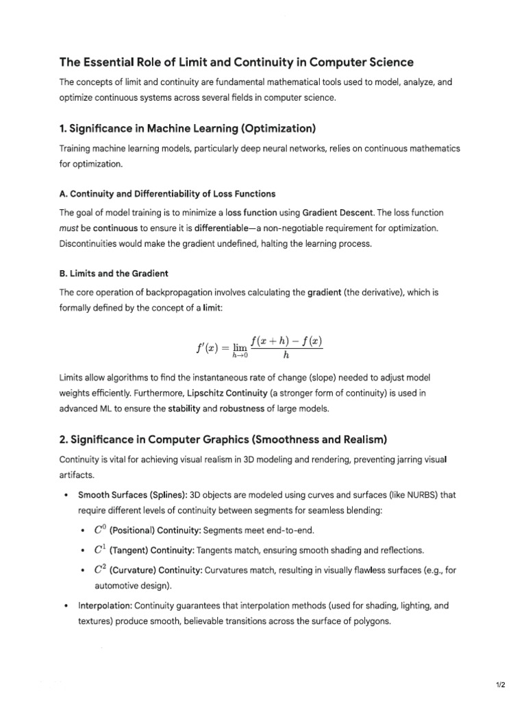 Applications of Limit and Continuity | PDF