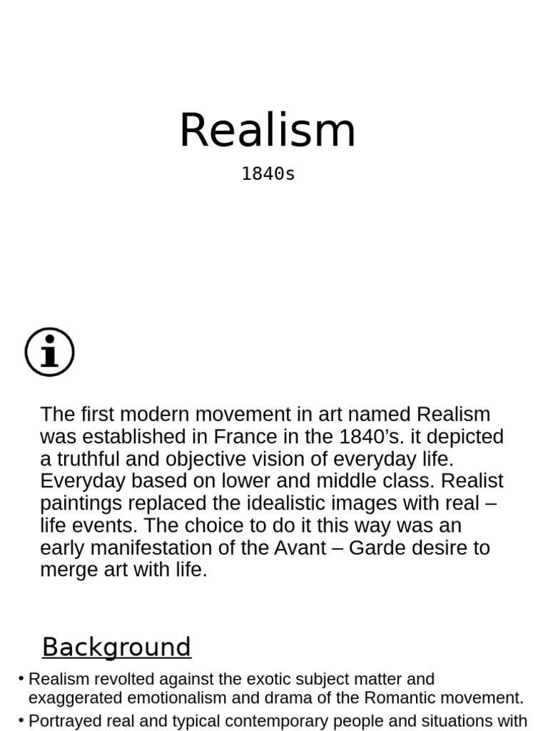 Overview of the Realism Art Movement | PDF