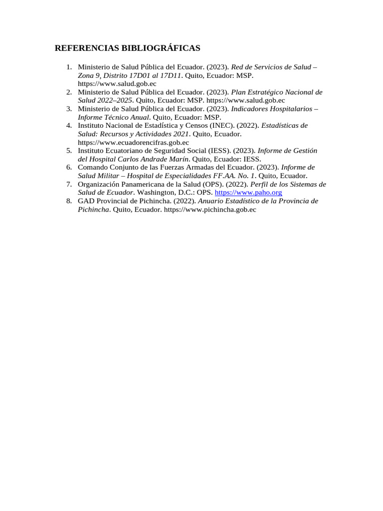 Referencias Bibliográficas -Asis | PDF