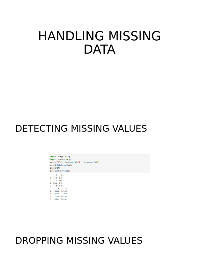 Handling Missing Data | PDF