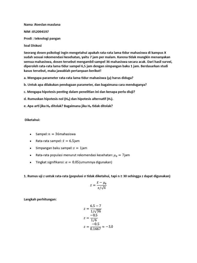 Diskusi 6 Metode Statiska | PDF