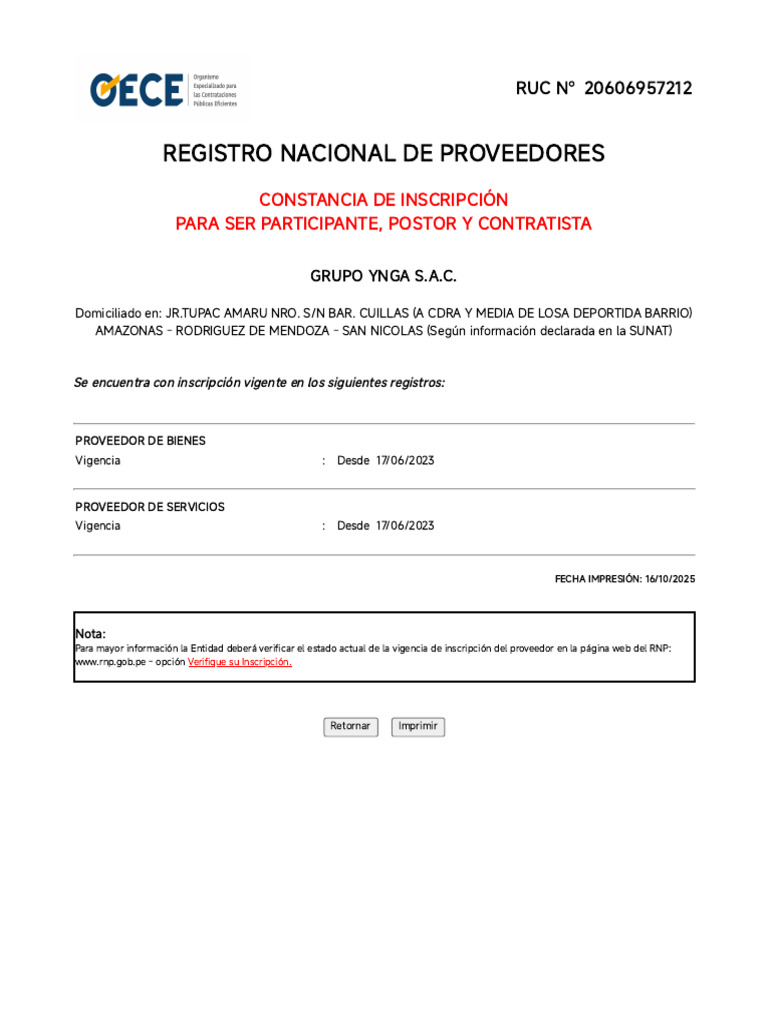 Constancia Del Rnp (4) | PDF