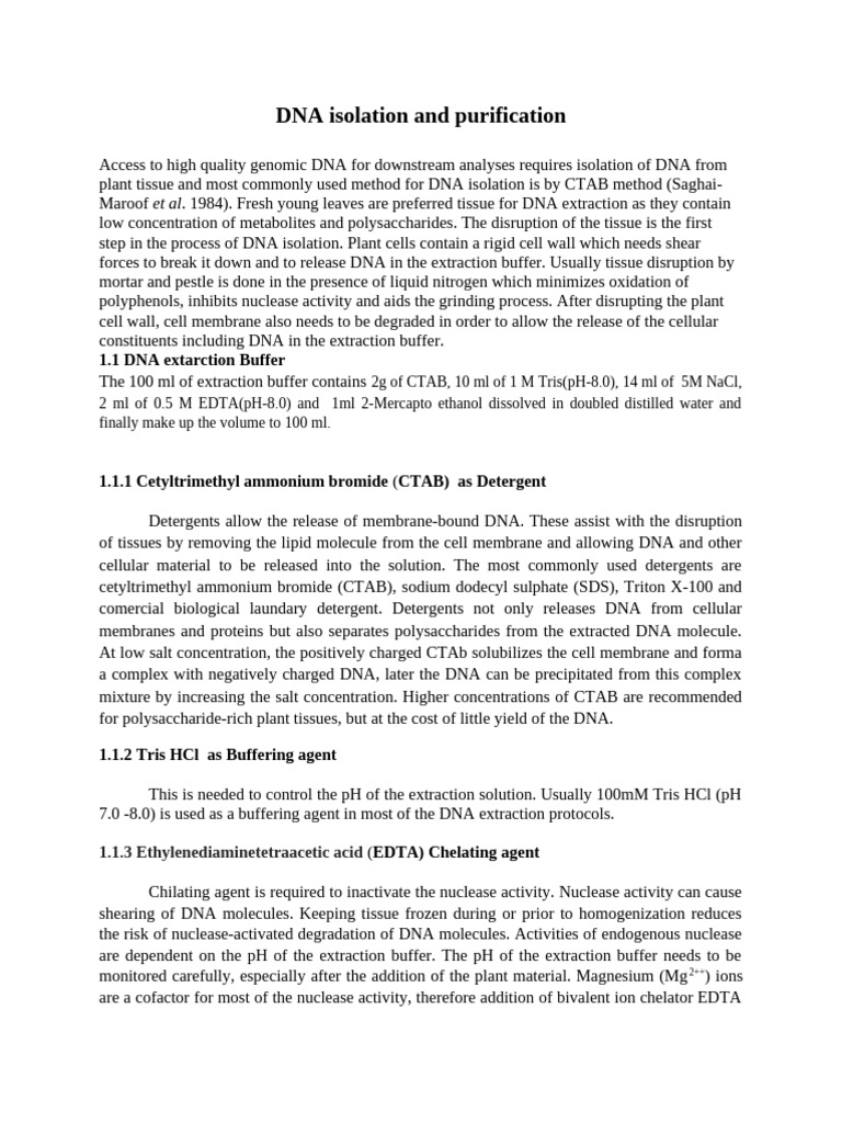 DNA Isolation and Purification 11.2.2022 | PDF | Agarose Gel ...