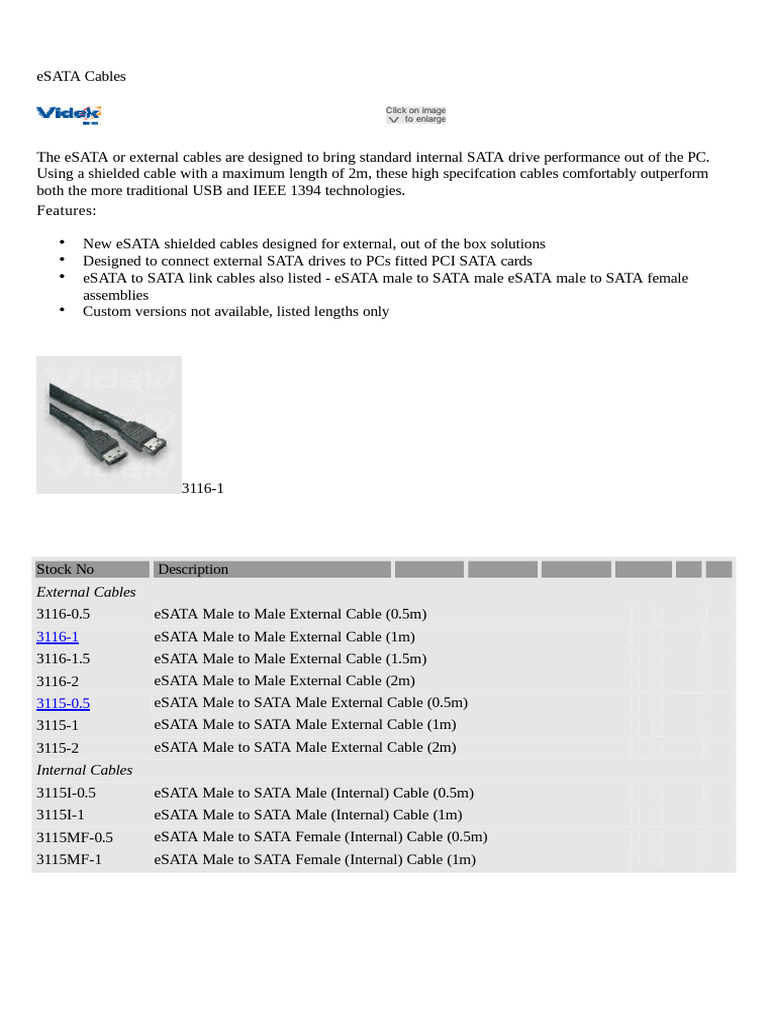 External Cables | PDF