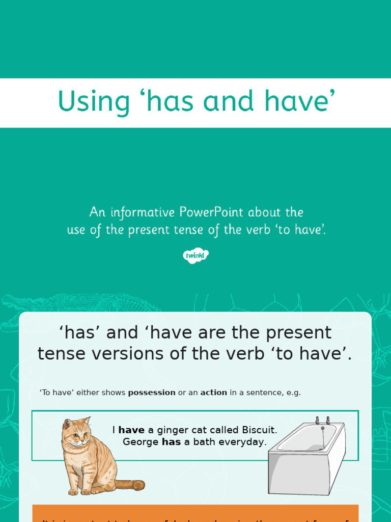Understanding 'Has' and 'Have' Usage | PDF | Verb | Languages