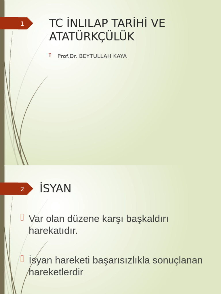 TC İnlilap Tarihi Ve Atatürkçülük: Prof - Dr. Beytullah Kaya | PDF