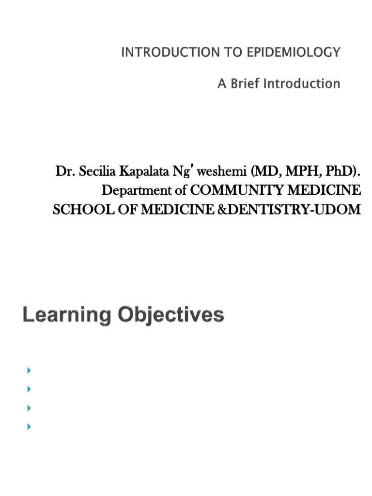 1.introduction To Epidemiology | PDF | Epidemiology | Pathogen