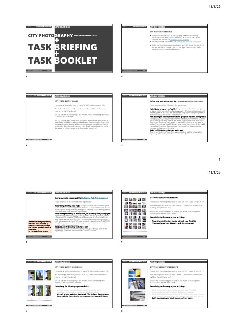 Workshop Week - Briefing Slides | PDF | Drawing