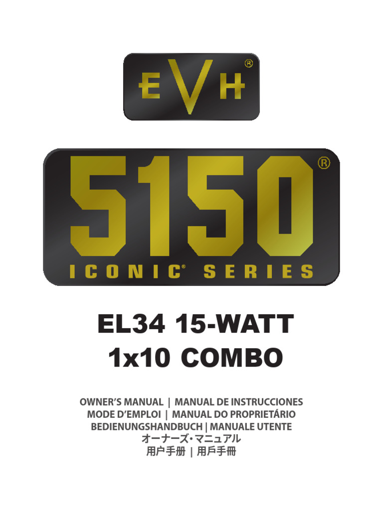 OM - 2258100000 - EVH 5150 Iconic EL34 15W 1X10 Combo - MULTI | PDF ...
