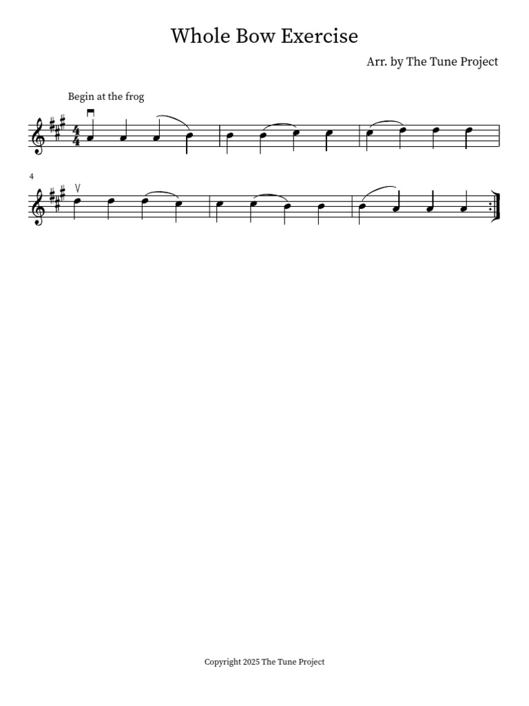 Whole Bow Exercise | PDF
