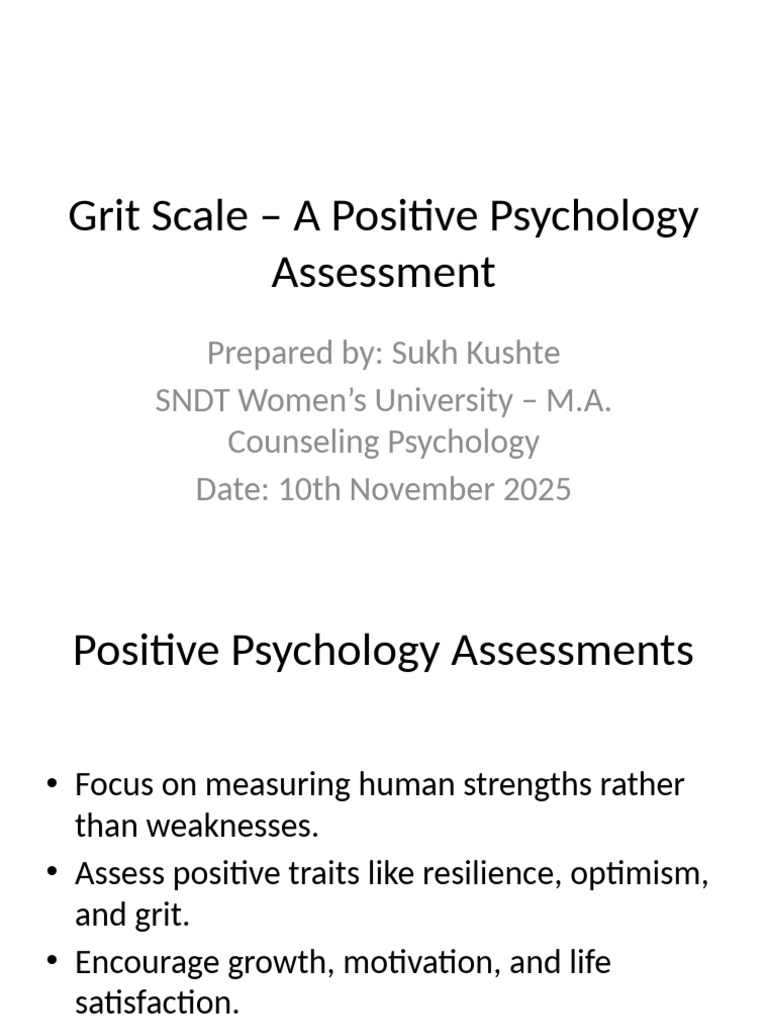 Grit scale | PDF | Grit (Personality Trait) | Psychological Resilience