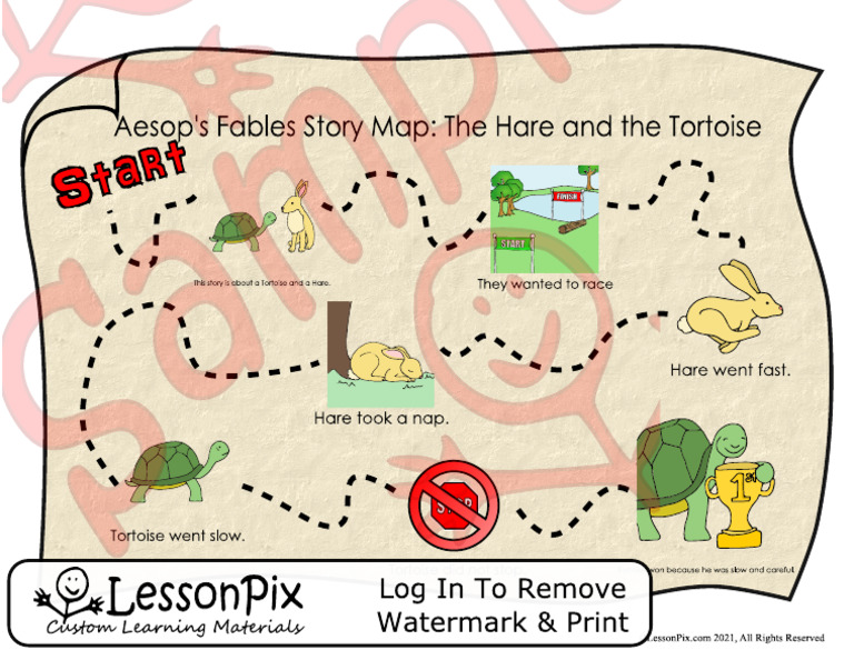 Aesop's+Fables+Story+Map +the+Hare+and+the+Tortoise-material 14664488 | PDF