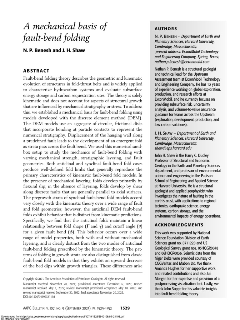 2023 Banesh and Shaw | PDF | Fault (Geology) | Geology