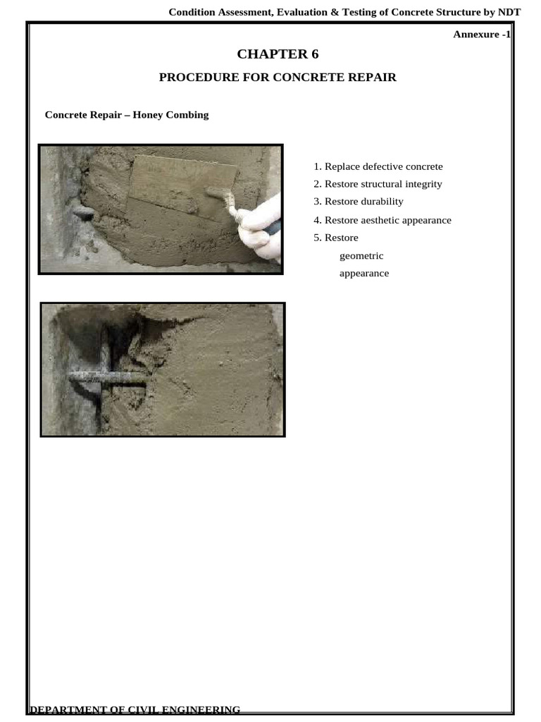 Chapter 6 Concrete Repair | PDF | Nondestructive Testing | Concrete
