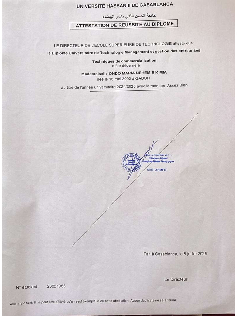 Attestation de DUT | PDF