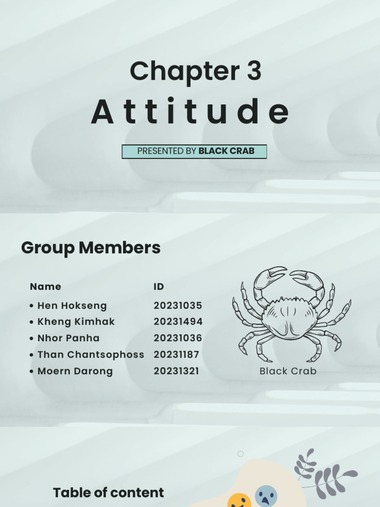 Chapter3 Attitude by Black Crab | PDF | Attitude (Psychology) | Psychology