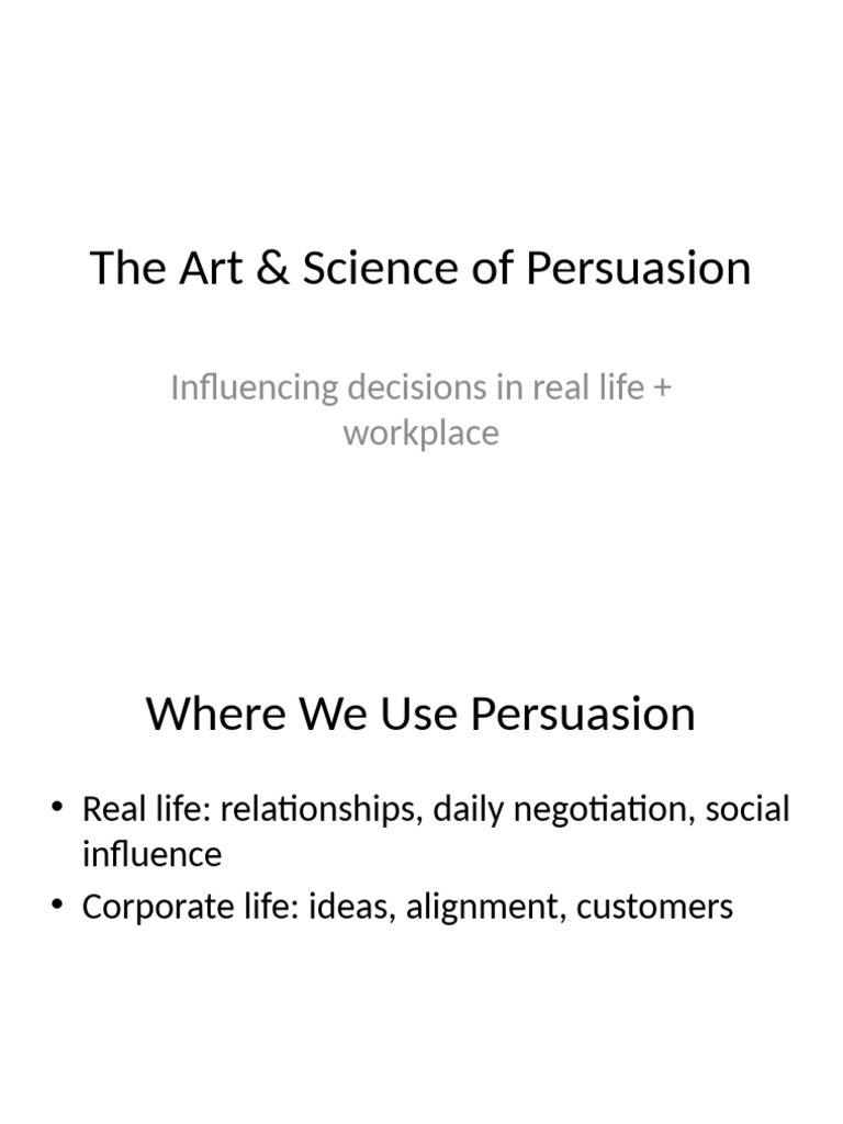 Persuasion Presentation | PDF