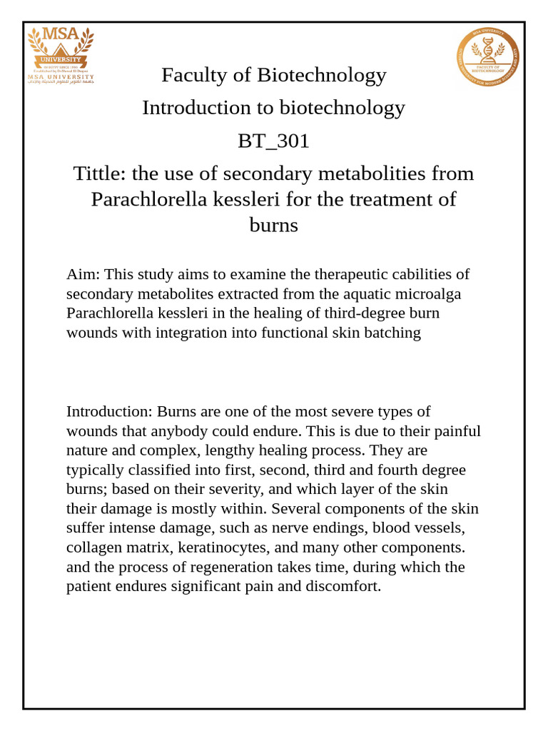 Intro Outline Tempelate | PDF | Wound Healing | Healing