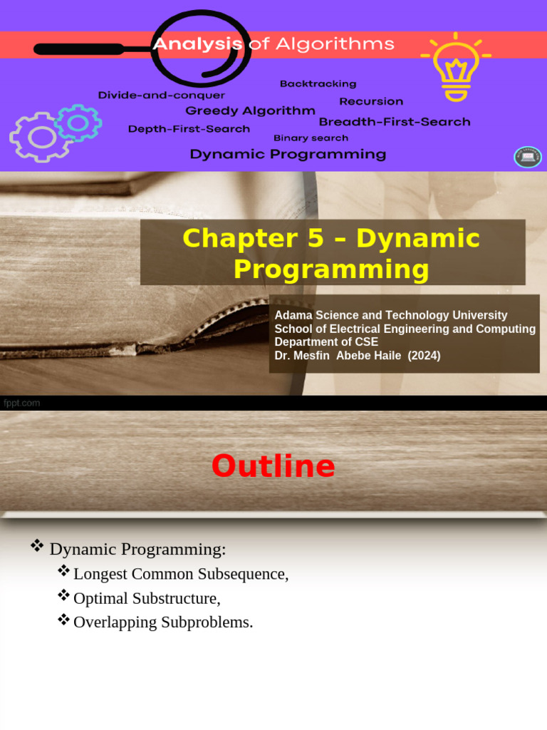 5-Chapter Five - Dynamic Programming | PDF | Dynamic Programming | Algorithms