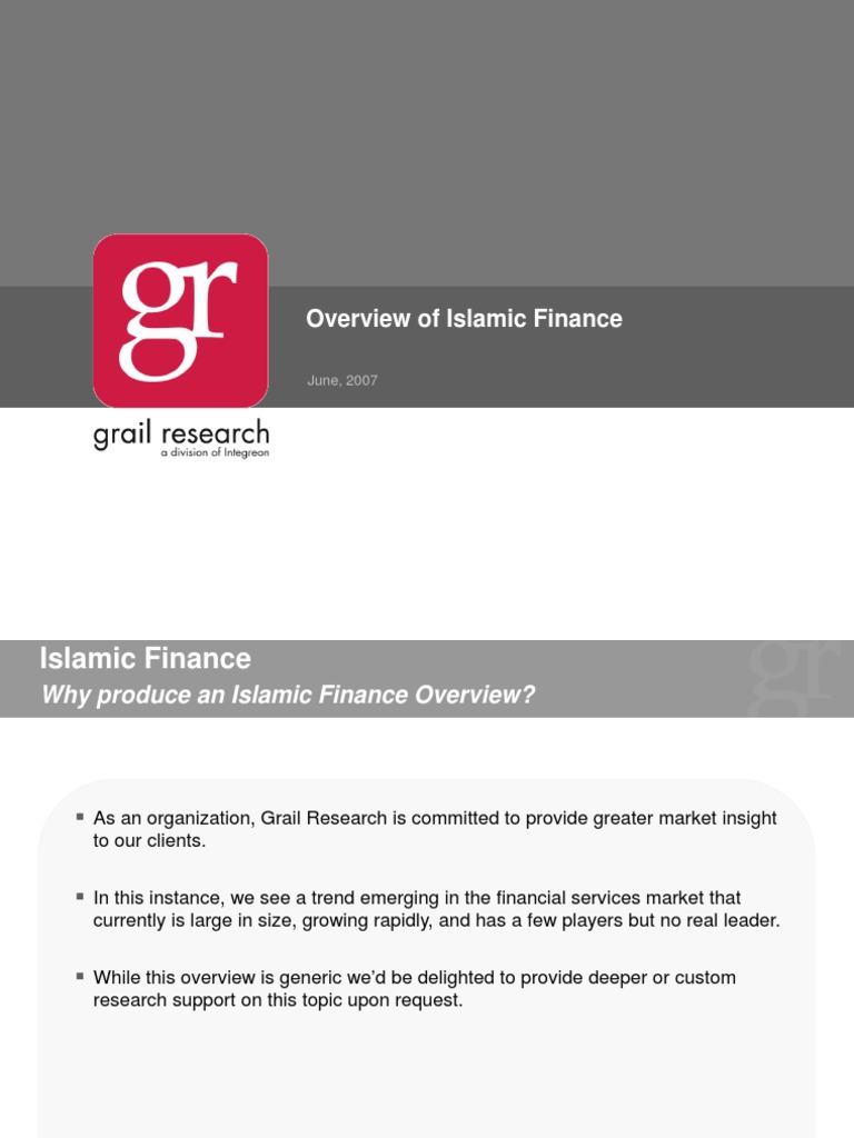Islamic Finance Overview | PDF