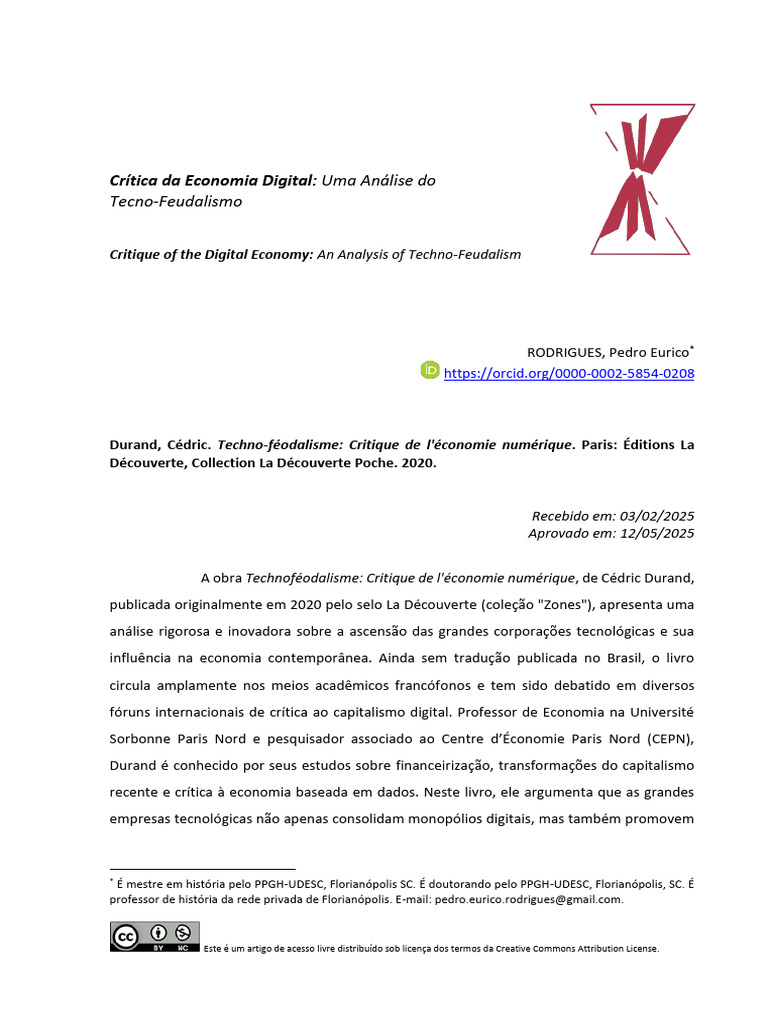 Crítica Da Economia Digital | PDF | Economia | Capitalismo