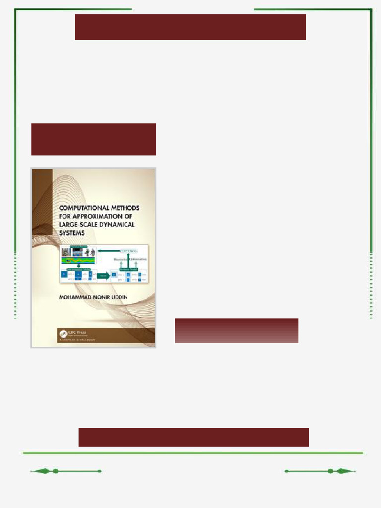 Computational Methods for Approximation of Large Scale Dynamical Systems 1st Edition Mohammad ...