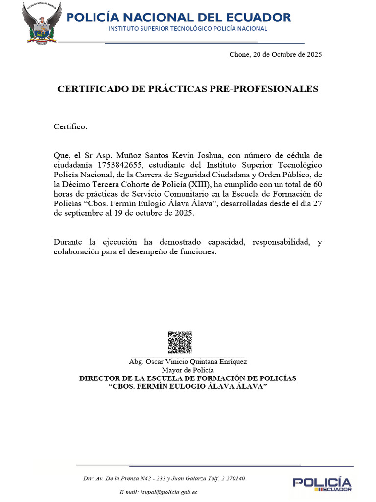 Certificado de Culminacion de Practicas | PDF