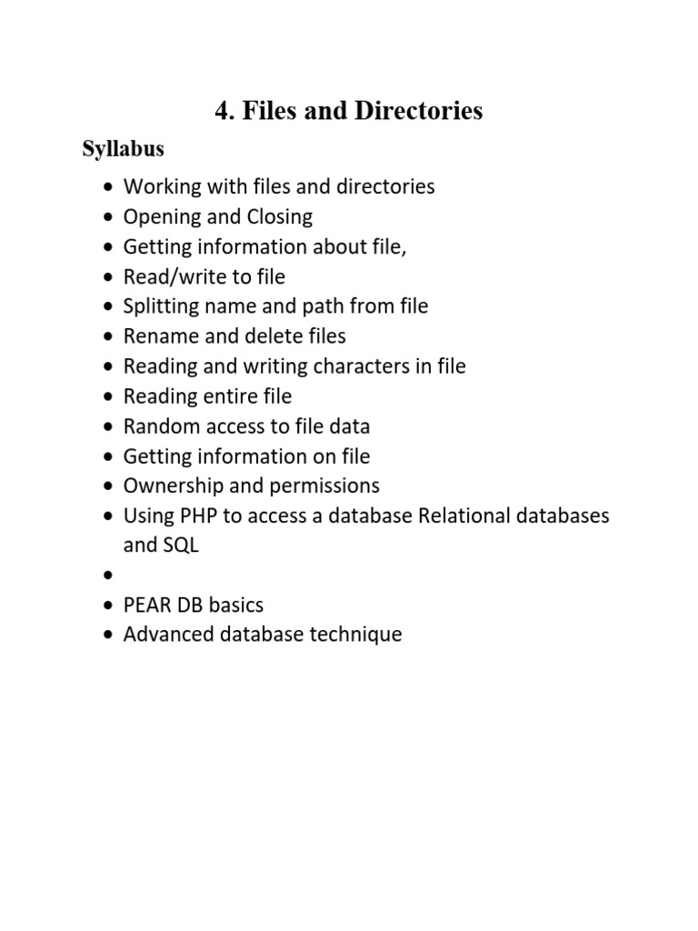 PHP File and Directory Management Guide | PDF | Computer File | Filename