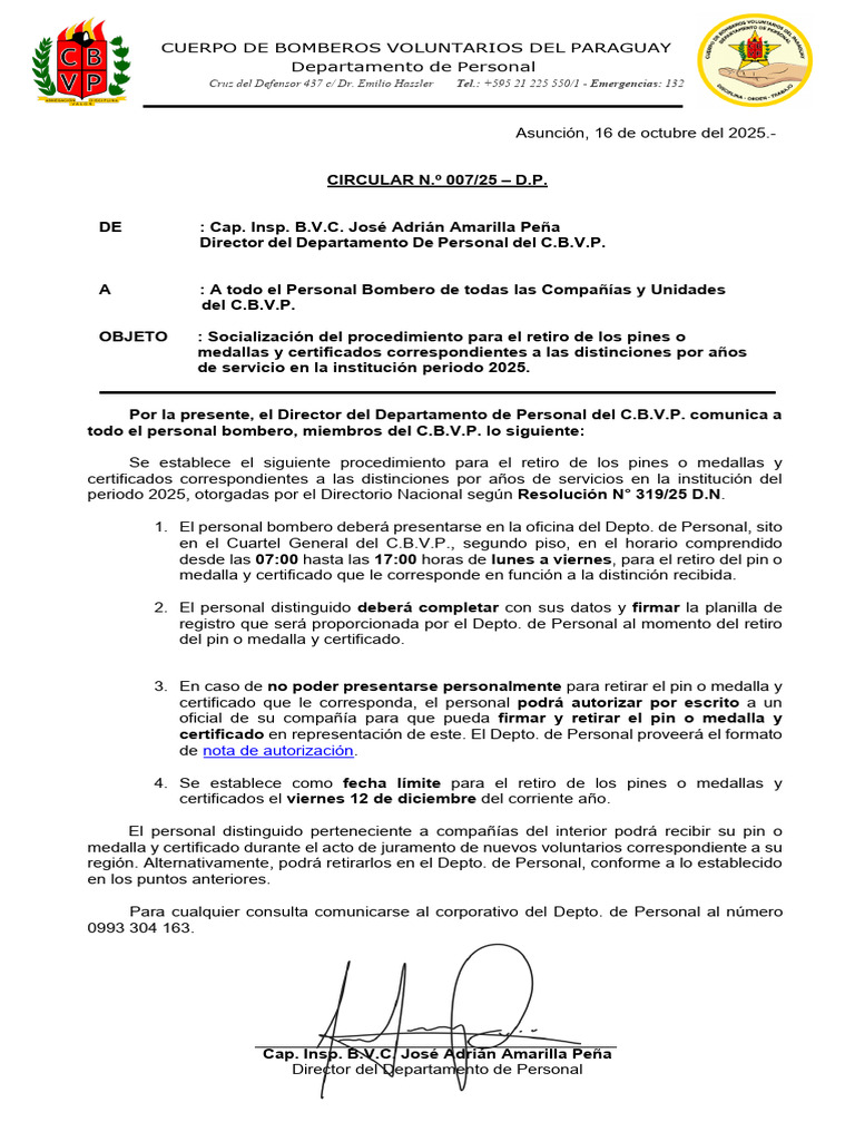 Circular DP 007 2025 | PDF