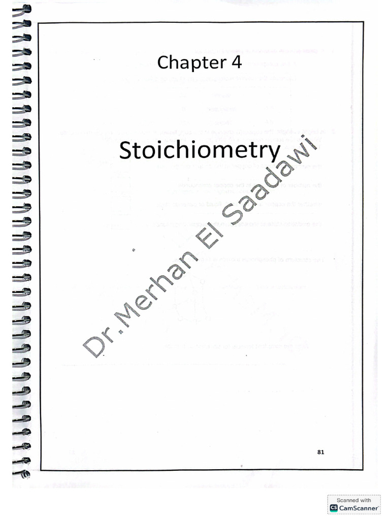 Chapter 4 - Stoichiometry Paper 3 | PDF