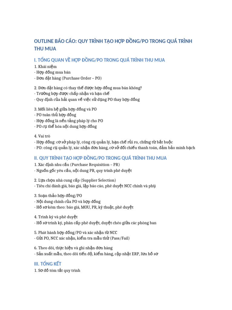 Outline QTTM Nhom4 | PDF