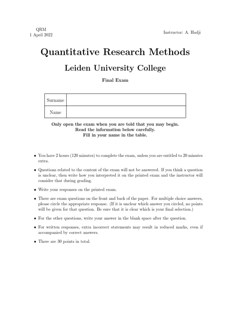 exam - QRM | PDF | Regression Analysis | Logistic Regression